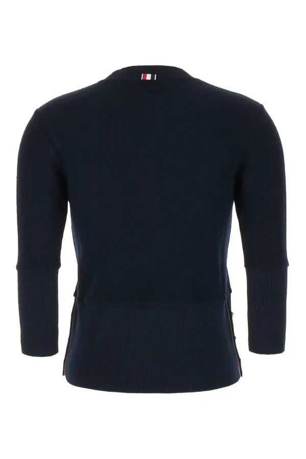 Thom Browne Button Detailed Ribbed Knitwear