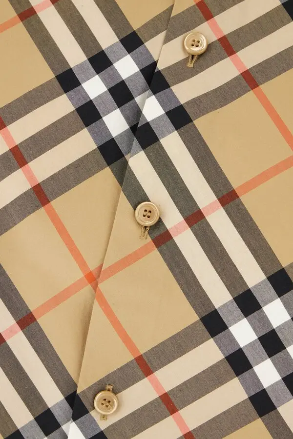 Burberry Checkered Long Sleeve Button-up Shirt
