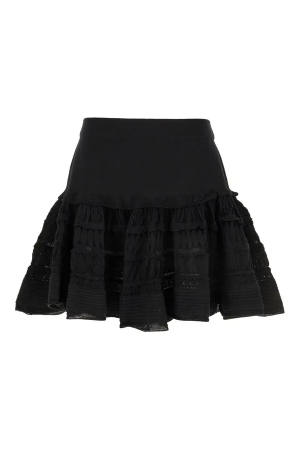 Alaïa Ruched Ruffle Skirt - Multicolor