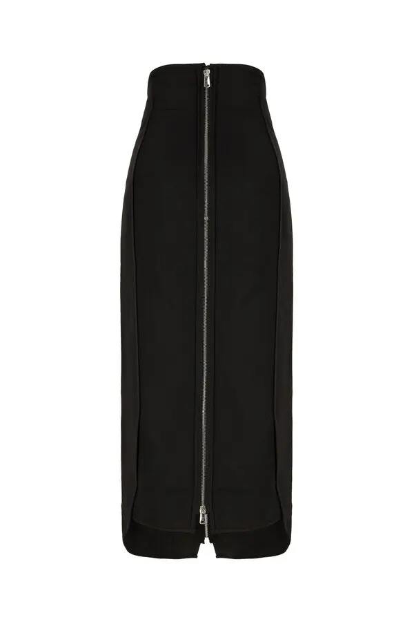 Coperni Black Skirt With Zipper Detail
