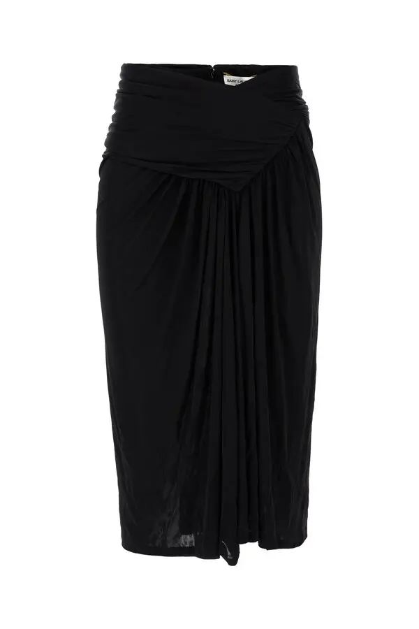 Saint Laurent Asymmetrical Draped Skirt
