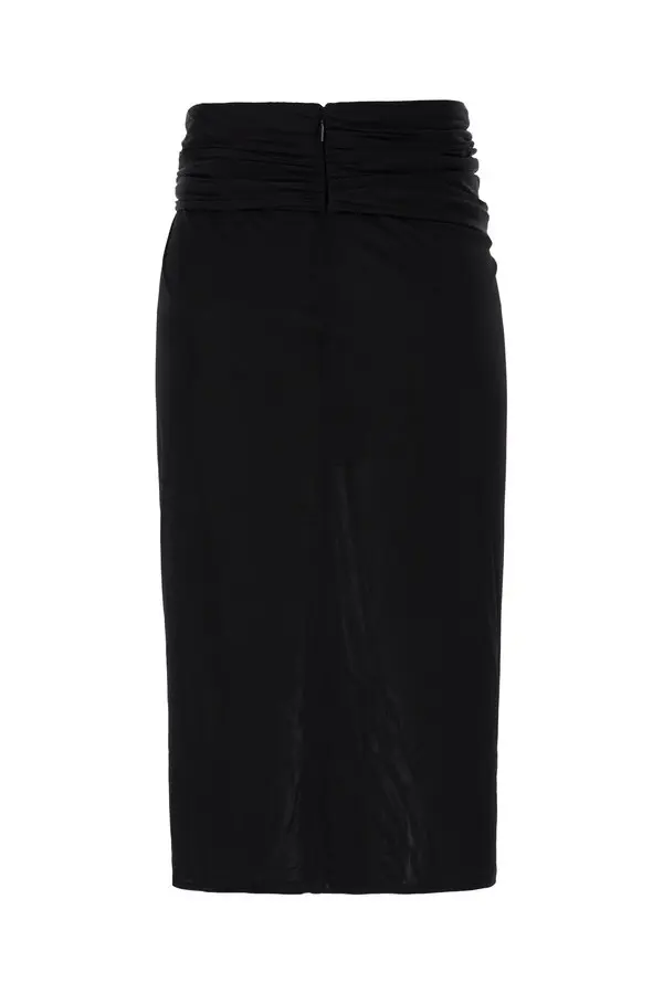 Saint Laurent Asymmetrical Draped Skirt