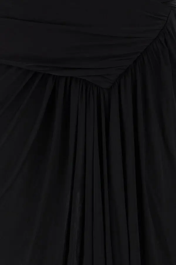 Saint Laurent Asymmetrical Draped Skirt