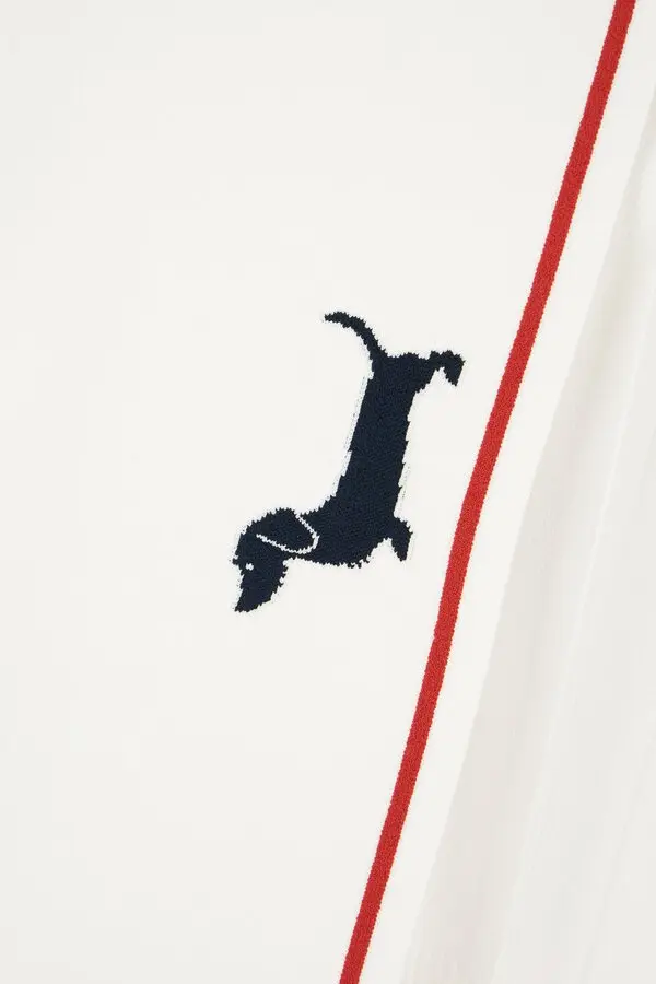 Thom Browne Pleated Skirt With Dachshund Applique