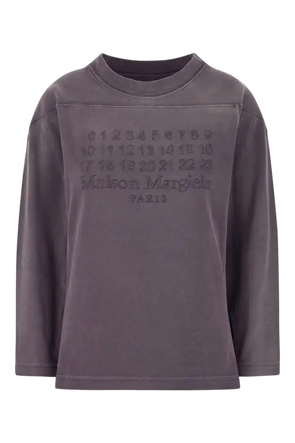MAISON MARGIELA Crewneck Sweatshirt With Numeric And Logo Detailing - Multicolor