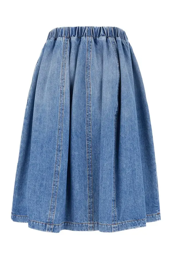 Marni Denim Skirt With Applique Detail