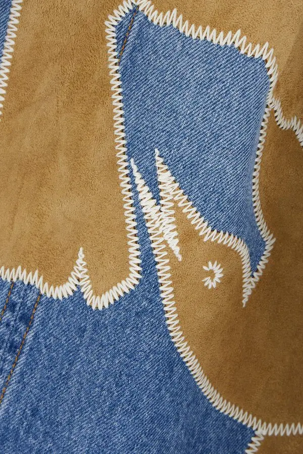 Marni Denim Skirt With Applique Detail