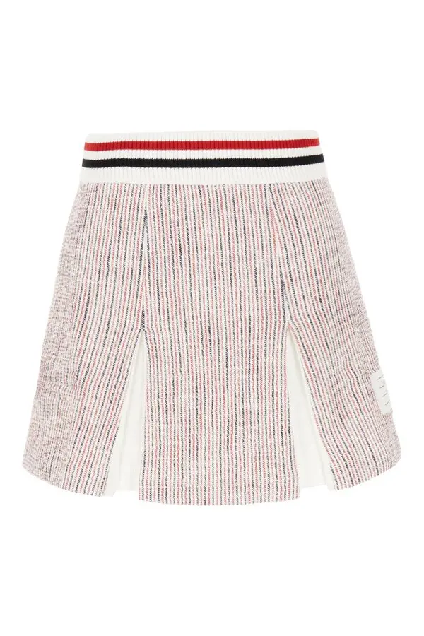 Thom Browne Striped Pleated Mini Skirt