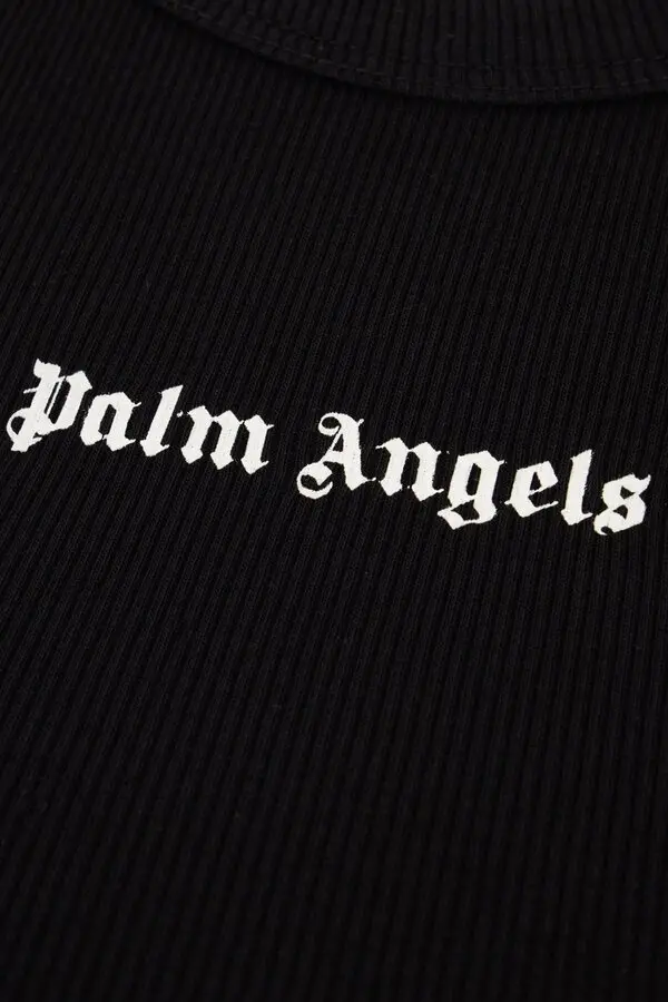 Palm Angels Ribbed Logo Tank Top