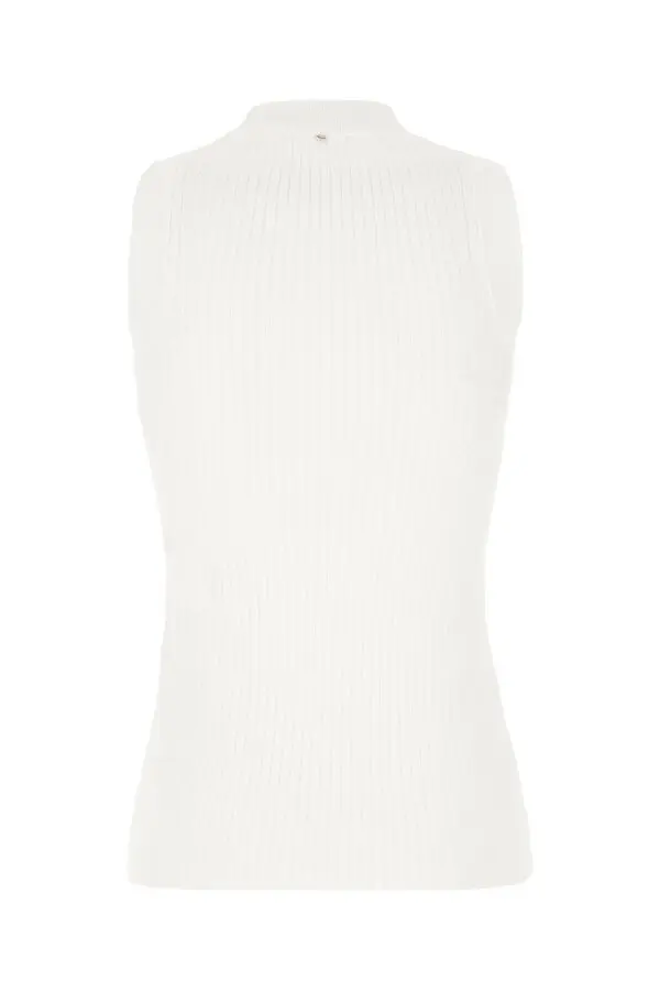Sportmax Ribbed Mock Neck Sleeveless Top - Multicolor