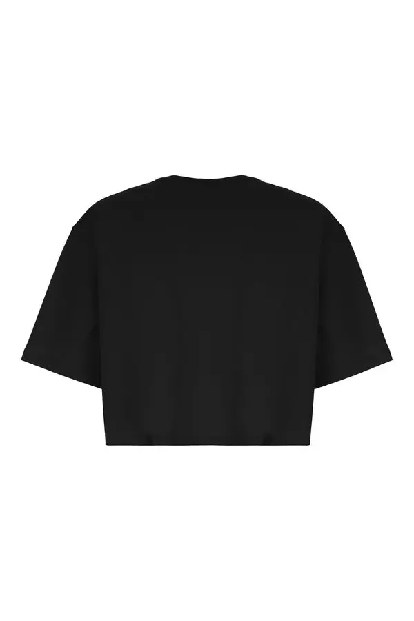 Balmain Graphic Cropped T-shirt