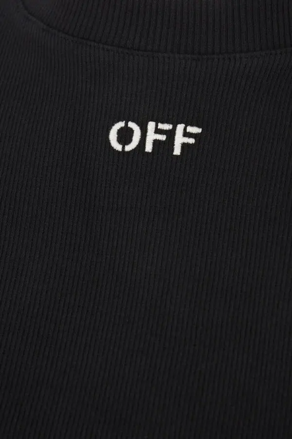 Off-White Cropped Ribbed T-shirt - Multicolor