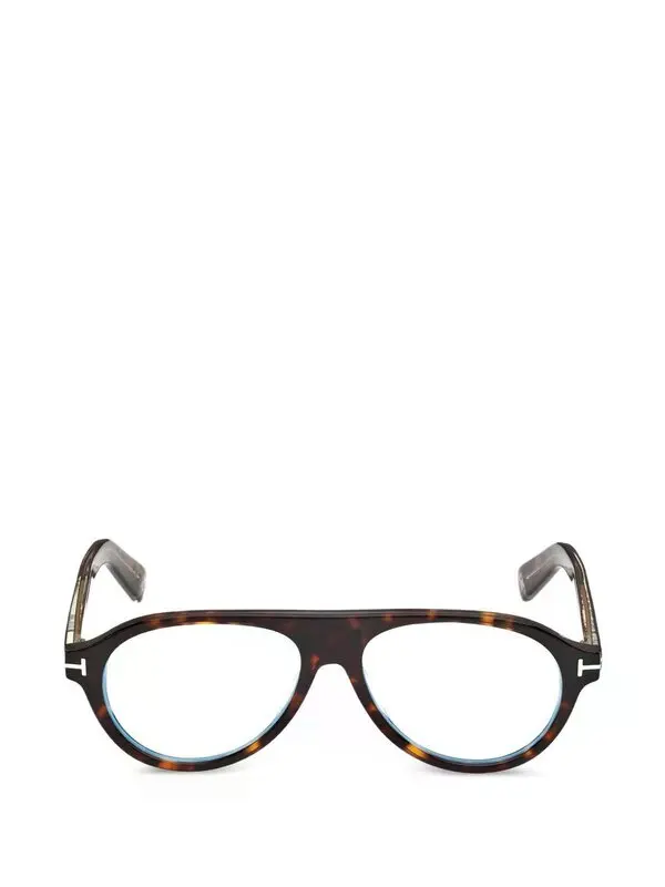 TOM FORD Pilot-frame Glasses - Brown