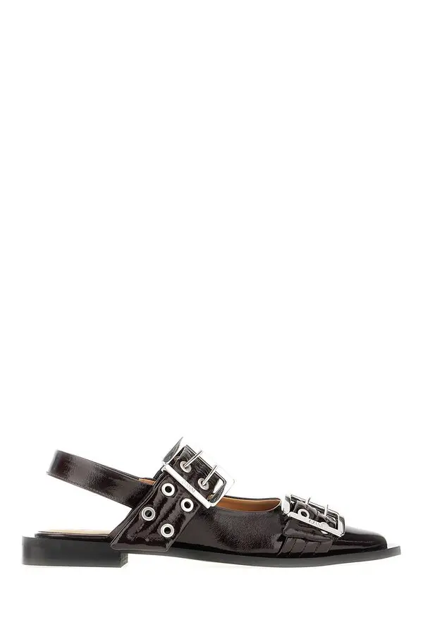 GANNI Buckled Flat Sandals - Multicolor