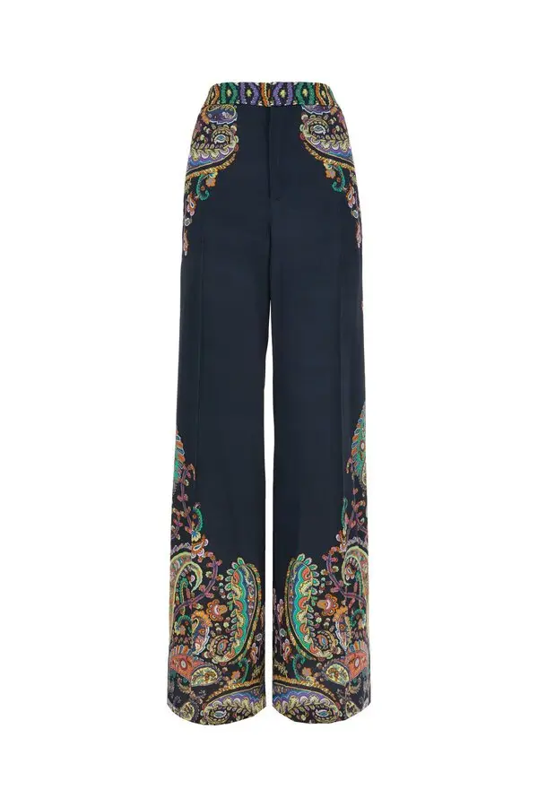 Etro Clothing Trousers With Paisley Print - Multicolor