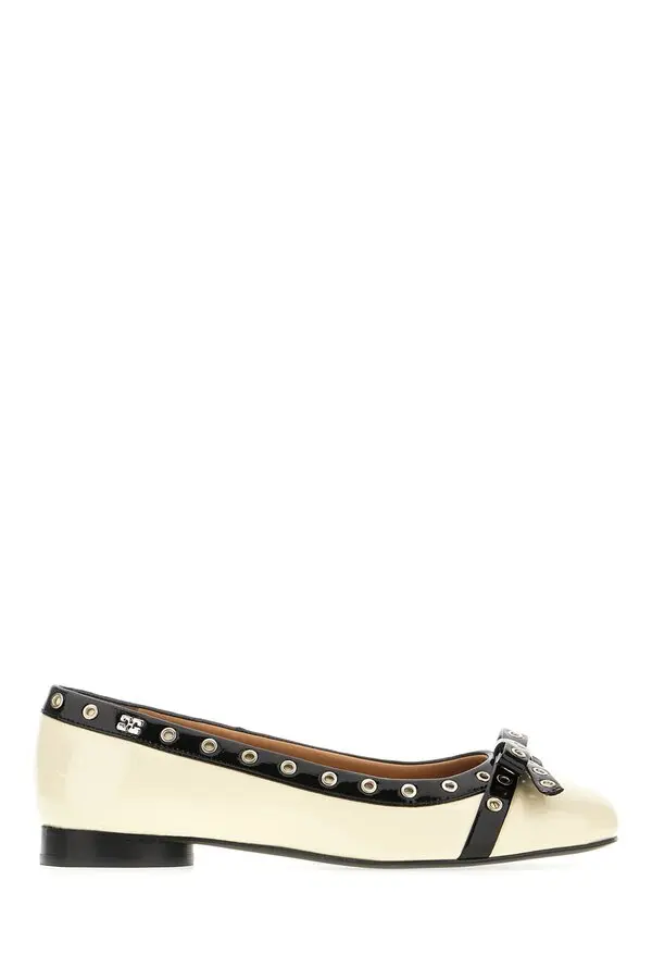 GANNI Flats With Bow Detailing - Multicolor