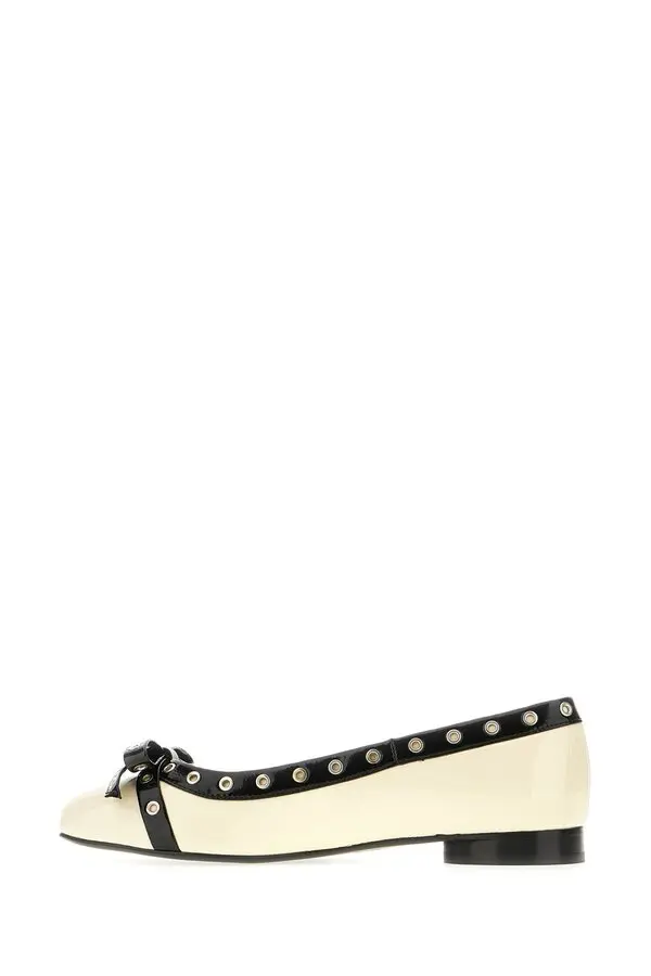 GANNI Flats With Bow Detailing