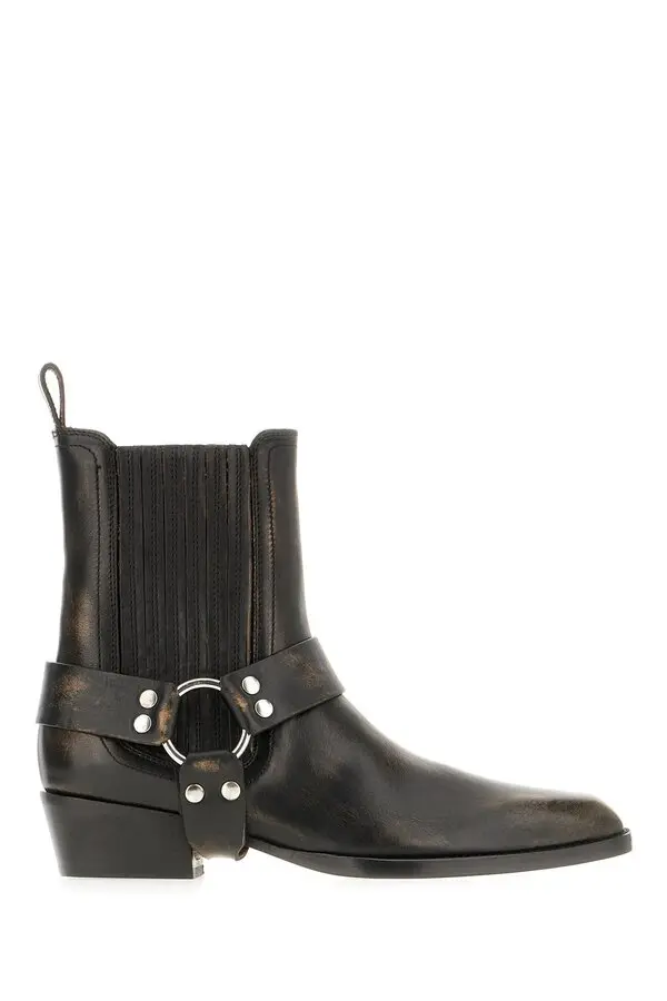 Paris Texas Western Boots With Harness Detail - Multicolor