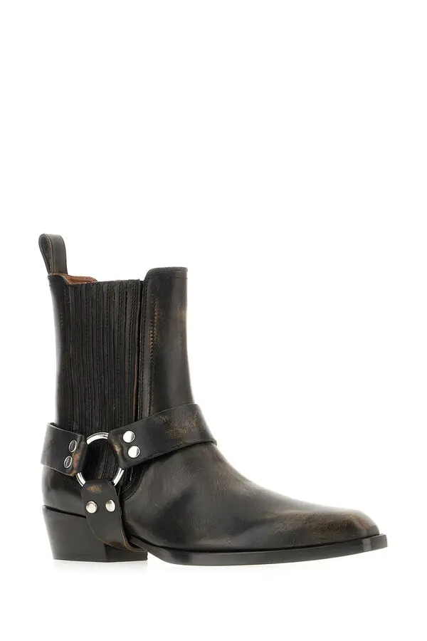 Paris Texas Western Boots With Harness Detail - Multicolor