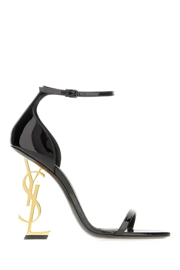 Saint Laurent Ankle Strap Sandals With Cassandre Heel