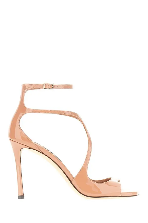 JIMMY CHOO Patent Leather Strappy Heeled Sandals