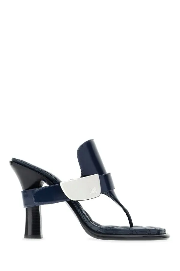 Burberry Mules With Silver Tone Hardware