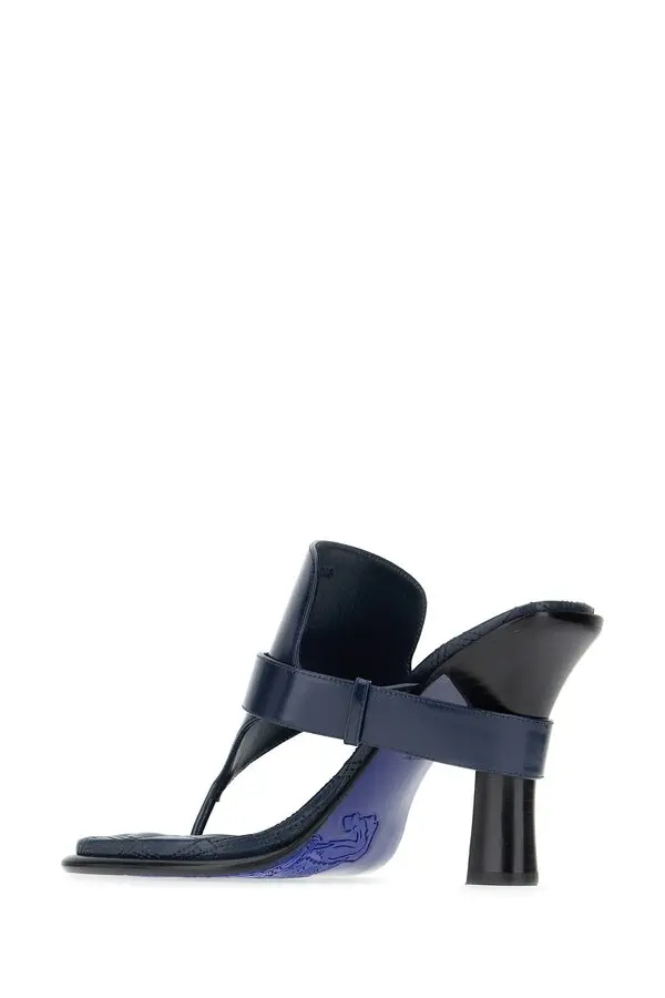 Burberry Mules With Silver Tone Hardware