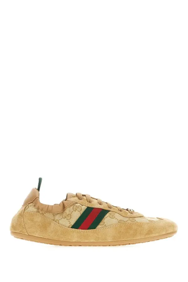 Gucci Suede And Gg Supreme Canvas Sneakers - Multicolor