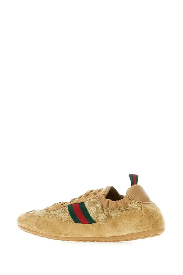 Gucci Suede And Gg Supreme Canvas Sneakers - Multicolor