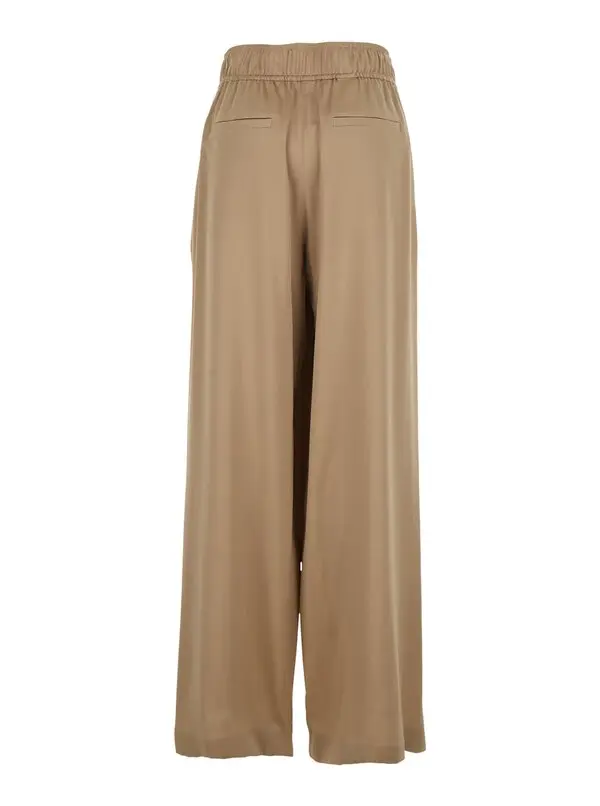 Brunello Cucinelli Silk Wide Leg Pants - Multicolor