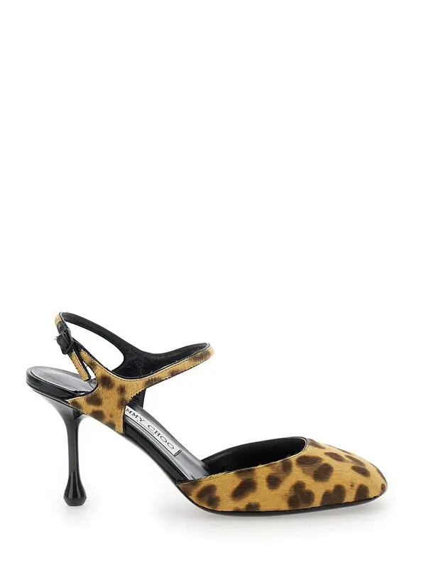 JIMMY CHOO Pixie Leopard Print Tech Fabric Pumps - Multicolor