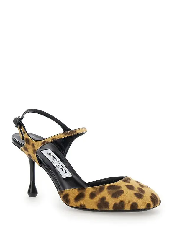 JIMMY CHOO Pixie Leopard Print Tech Fabric Pumps - Multicolor