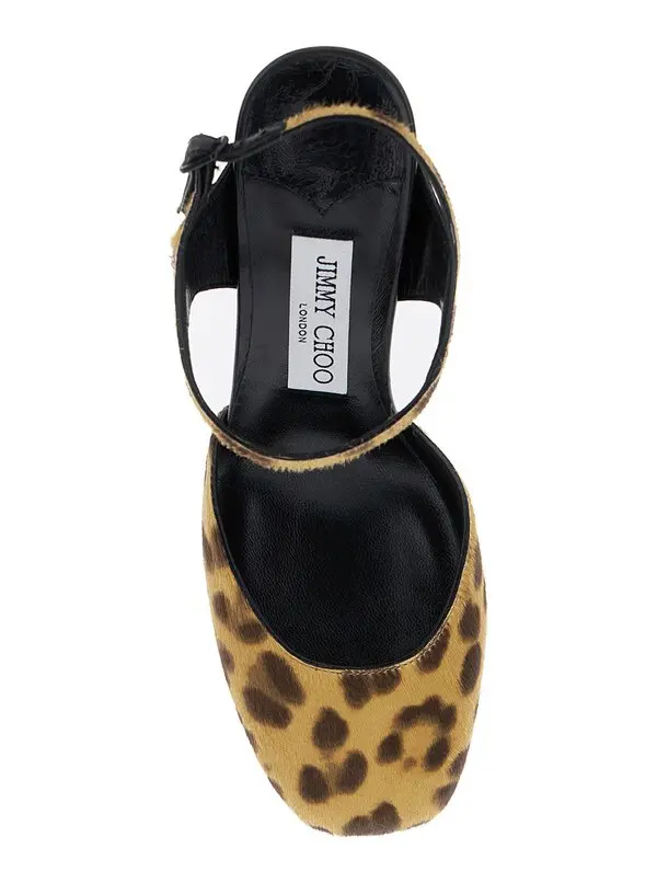 JIMMY CHOO Pixie Leopard Print Tech Fabric Pumps - Multicolor