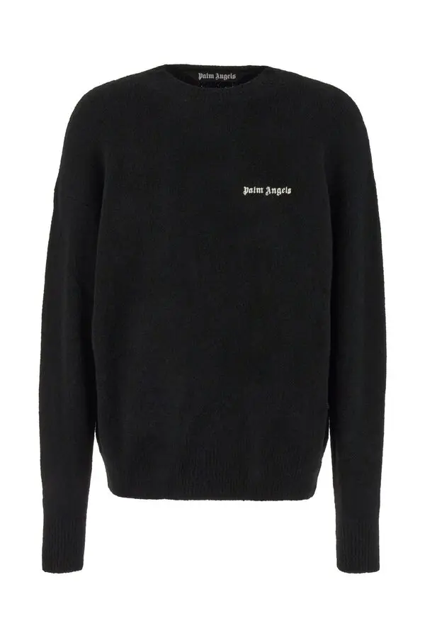 Palm Angels Ribbed Crew Neck Pullover