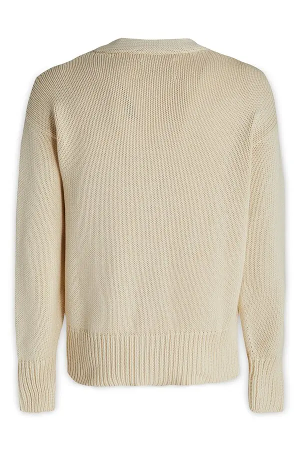 JIL SANDER V-neck Cardigan With Embroidered Detail