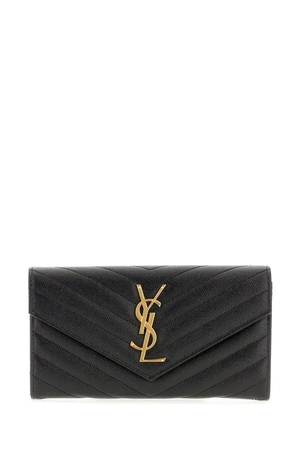 Saint Laurent Quilted Wallet With Logo - Multicolor