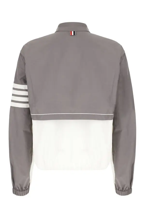 Thom Browne Zip-up Jacket With Signature Stripes