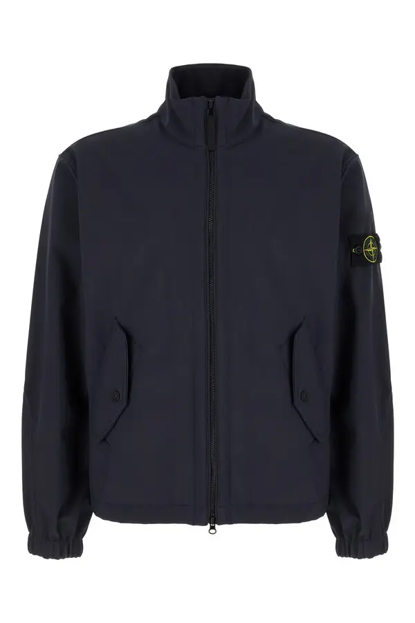 Stone Island Zip-up Jacket With Stand Collar - Multicolor