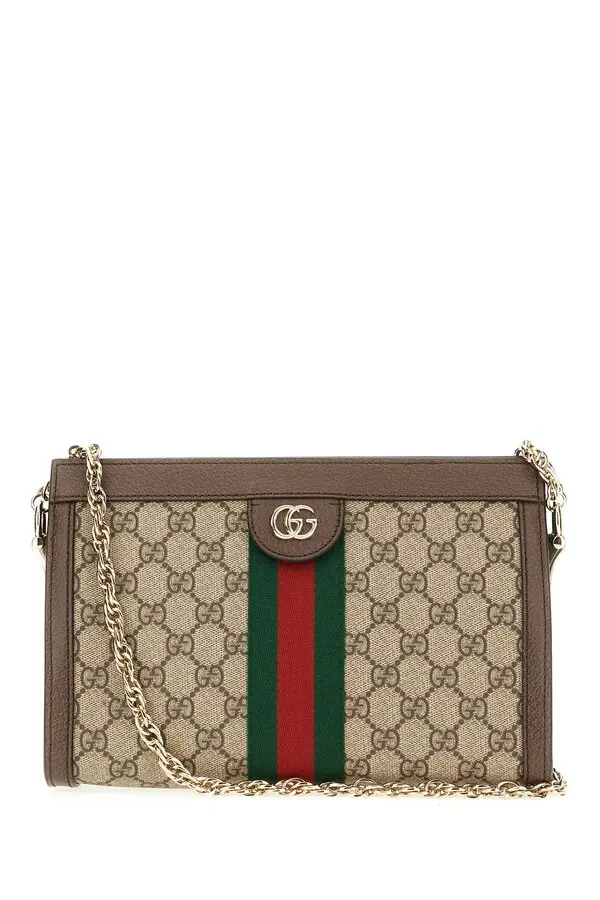 Gucci Shopper Bag With Monogram And Chain Strap - Multicolor