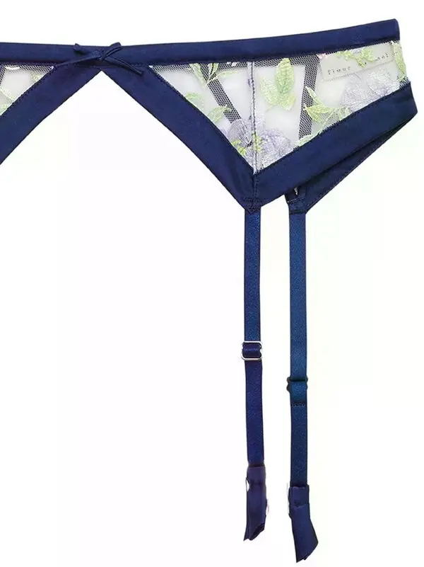 FLEUR DU MAL Embroidered Garter Belt