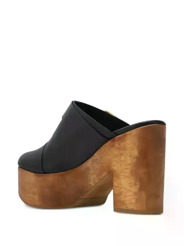 ANDREA CARRANO Buckle Detail Platform Mules
