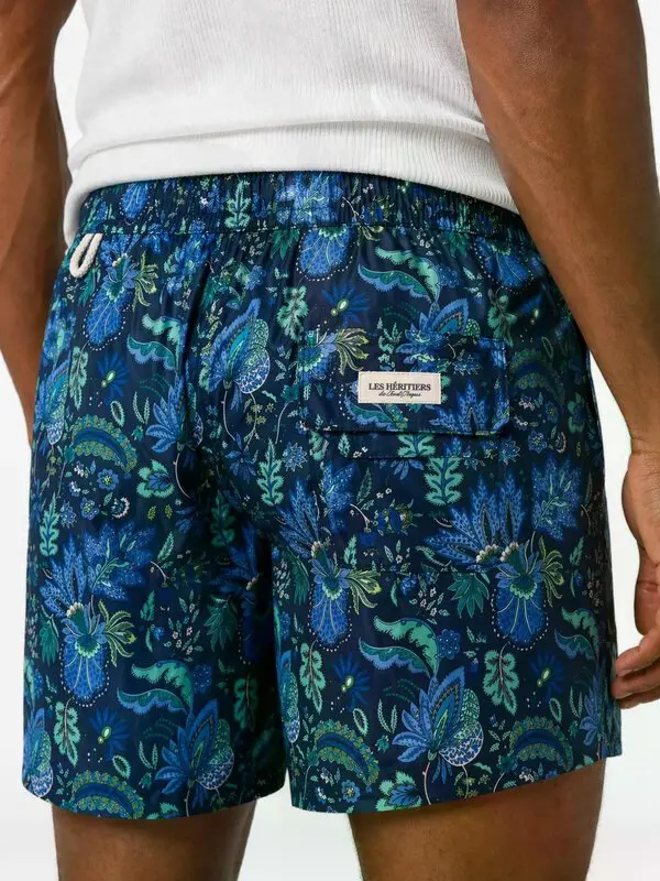 LES HÉRITIERS Floral Print Swim Shorts