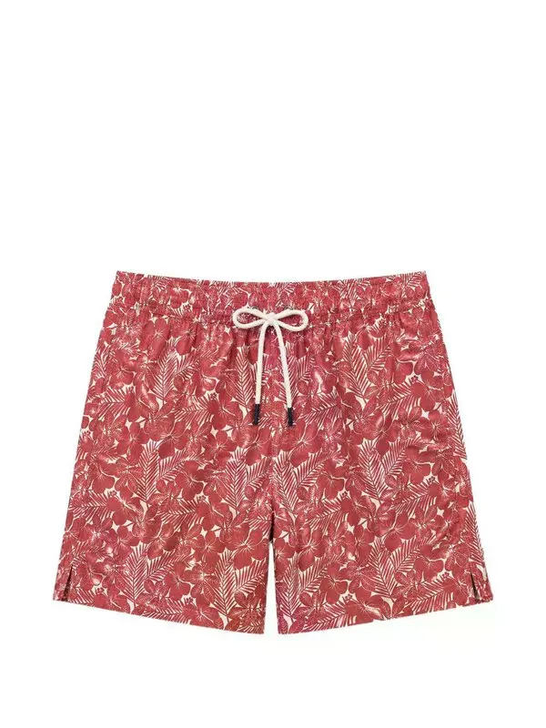 LES HÉRITIERS Floral Print Drawstring Swim Shorts