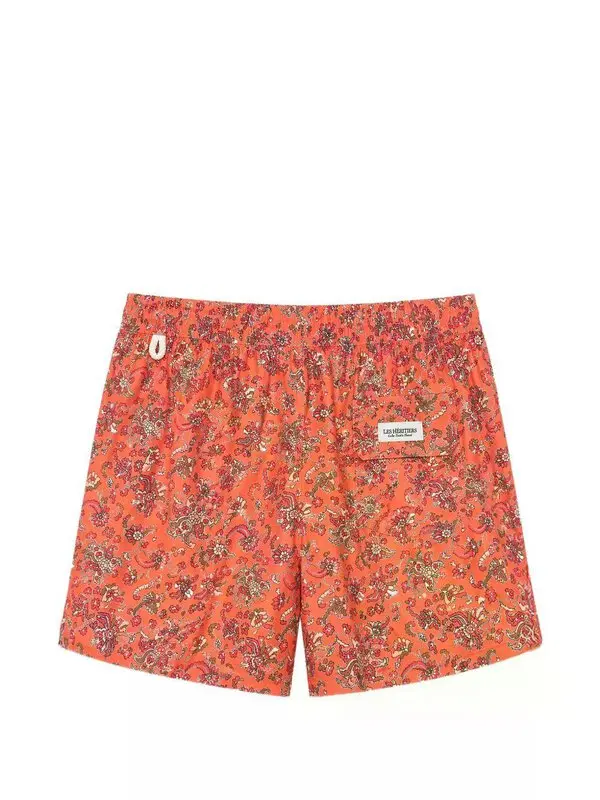LES HÉRITIERS Sea Floral Print Swim Shorts