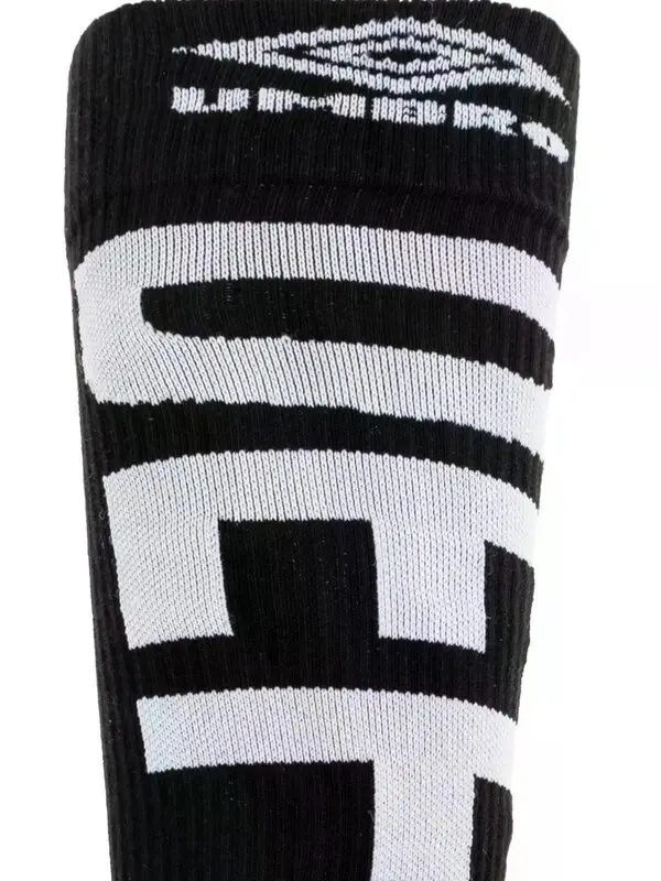 UMBRO Logo Intarsia Ribbed-trim Socks