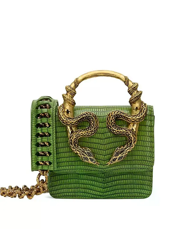 Roberto Cavalli Snake Handle Tote Bag