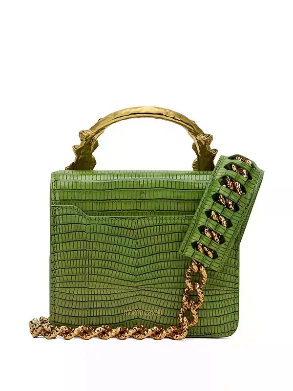 Roberto Cavalli Snake Handle Tote Bag