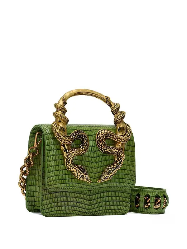 Roberto Cavalli Snake Handle Tote Bag