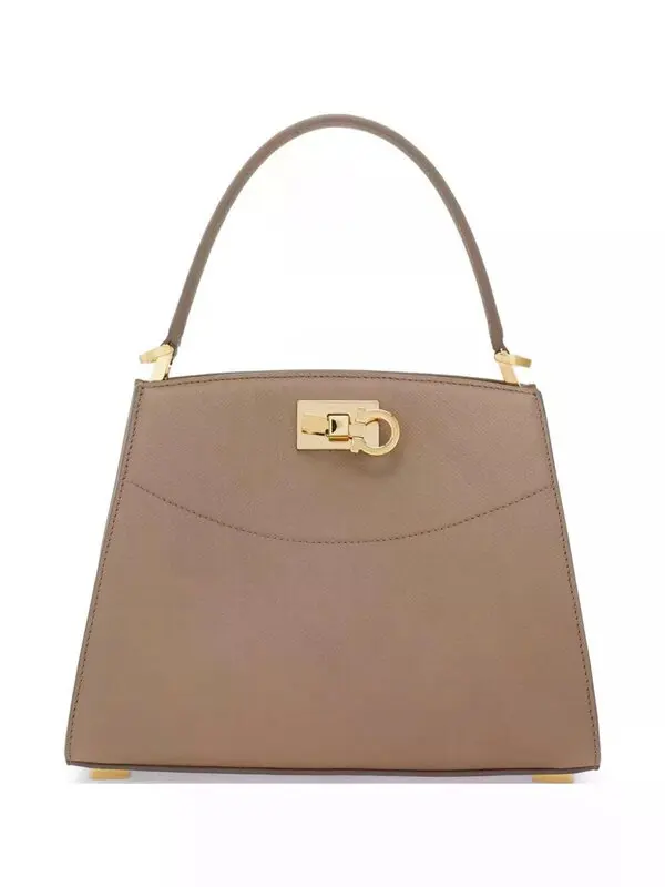 FERRAGAMO Studio Box Leather Tote Bag