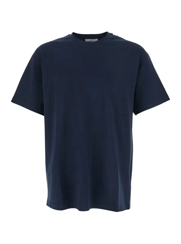 Givenchy Blue T-shirt With Logo On The Front In Cotton - Multicolor
